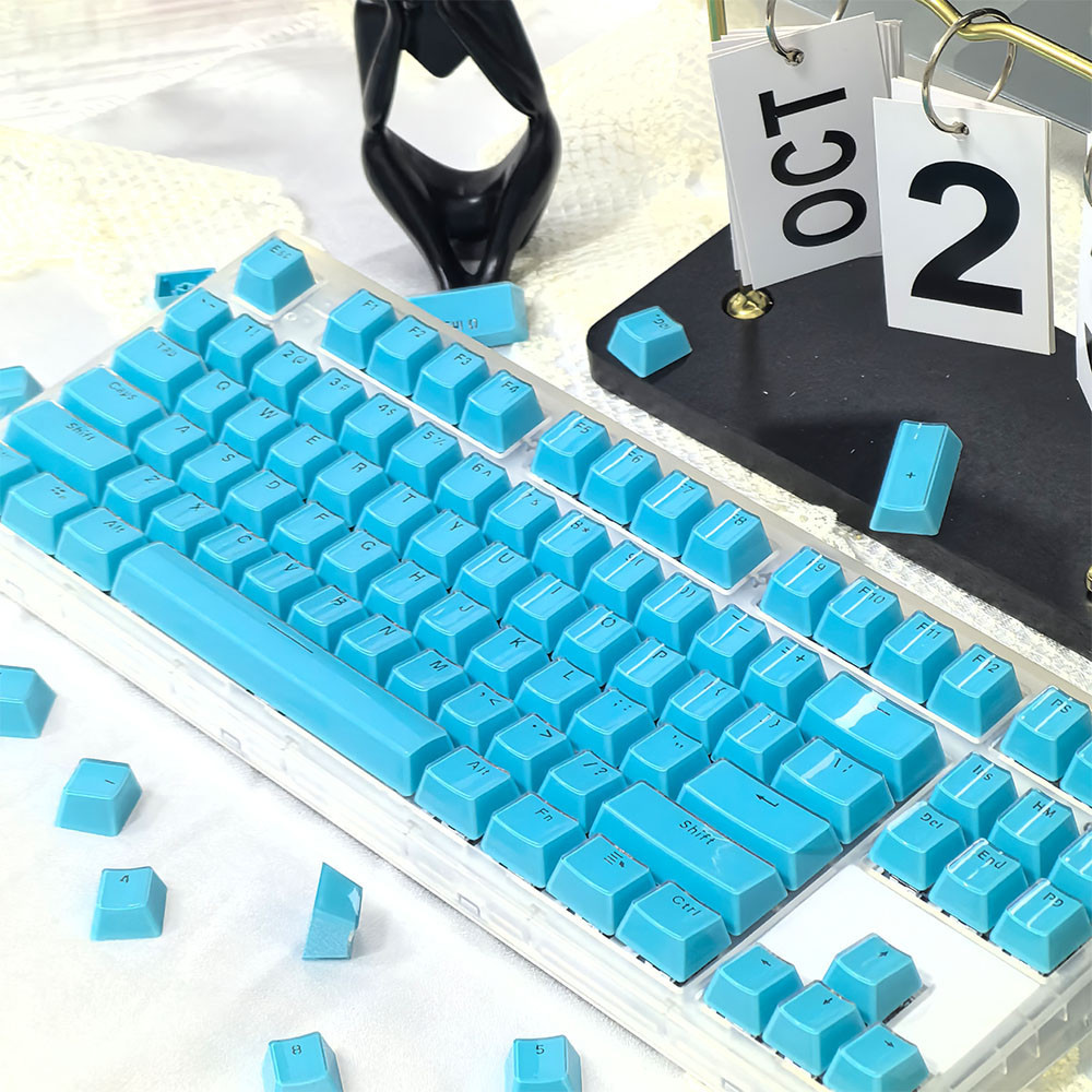 Blue Jello Keycap Perfil OEM 104 Teclas PC Double Shot Light ...