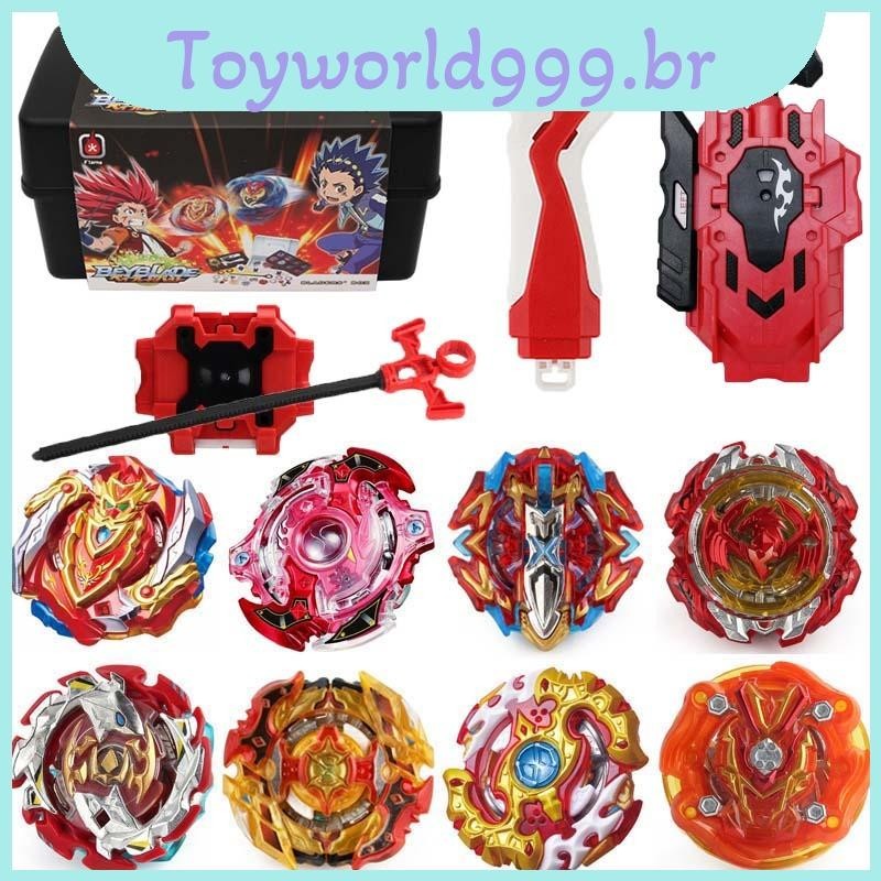 Beyblade Burst Stylish Lr Launcher Grip Set Com 8 Beyblades Case Viagem ...