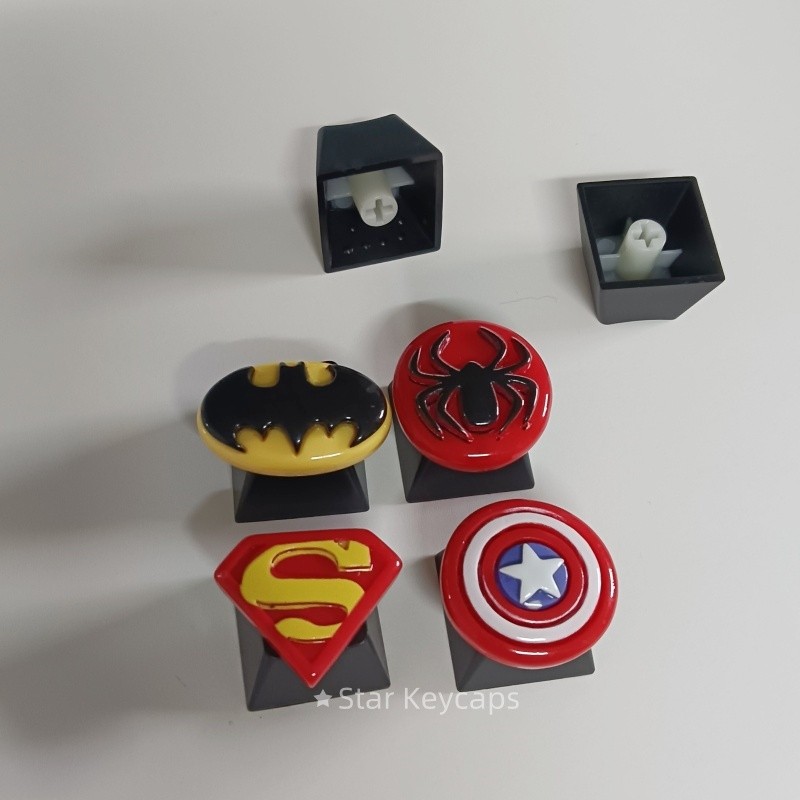 Novo Desenho Animado Batman Homem Aranha Keycaps Feitos À Mão ...