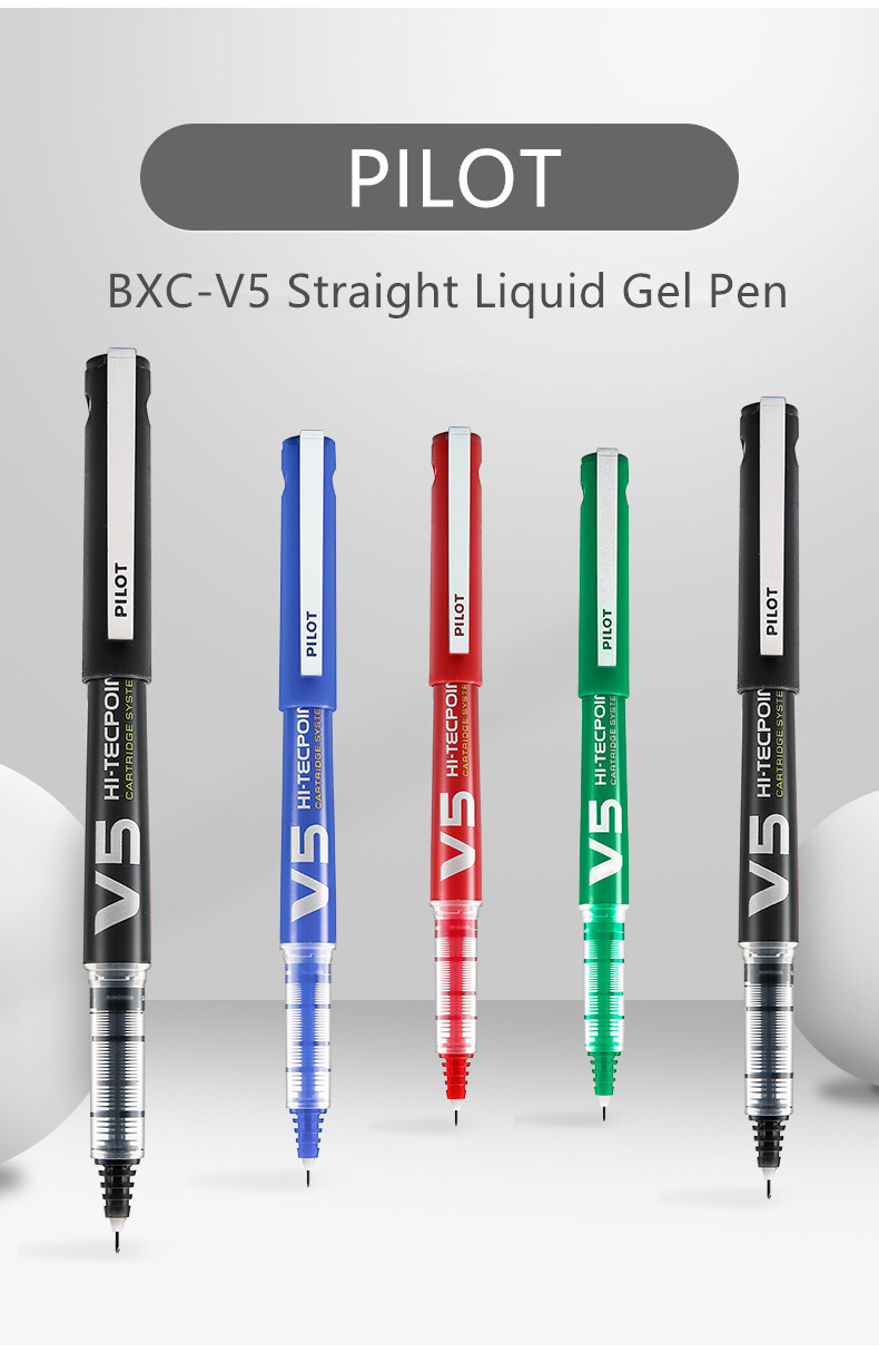 XIZHI Pilot 1PC BX-V5 BXC-V5 Caneta Gel Rollerball Líquida Reta 0.5mm/0 ...