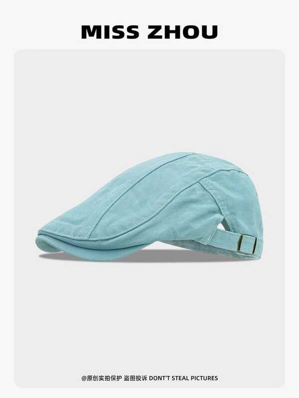 Chapéu literário de cor sólida para frente feminino verão simples All ...