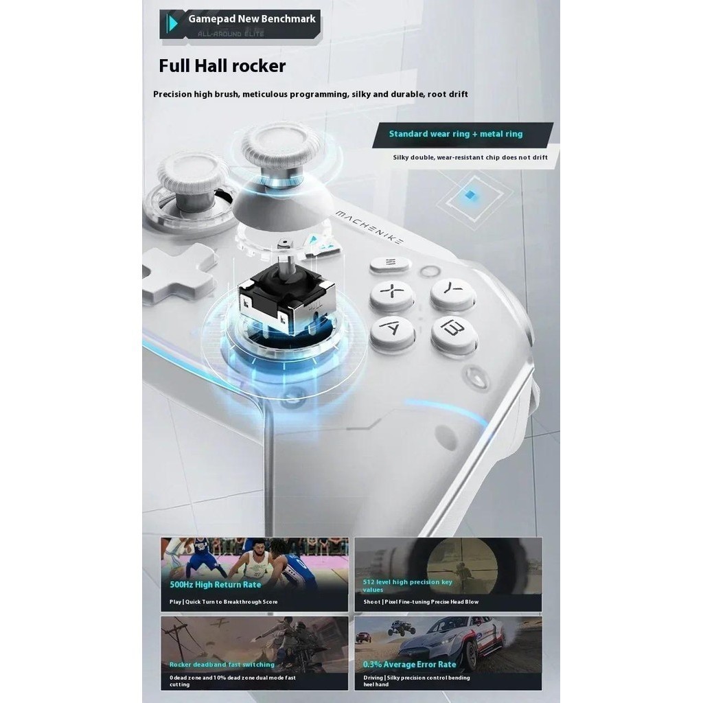 Machenike G5 Pro Max Gamepad Play Edition Tri-Mode Hall Gatilho Linear ...