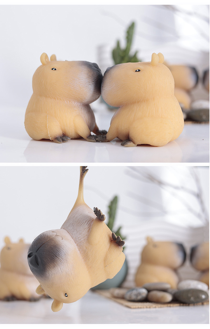 Desenho Animado Capybara Mochi Beliscando Brinquedo Squishy Toy Rebound ...