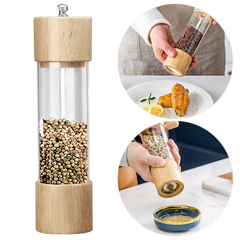 Moedor Manual de Temperos | Acabamento em Madeira Natural | | Shopee Brasil