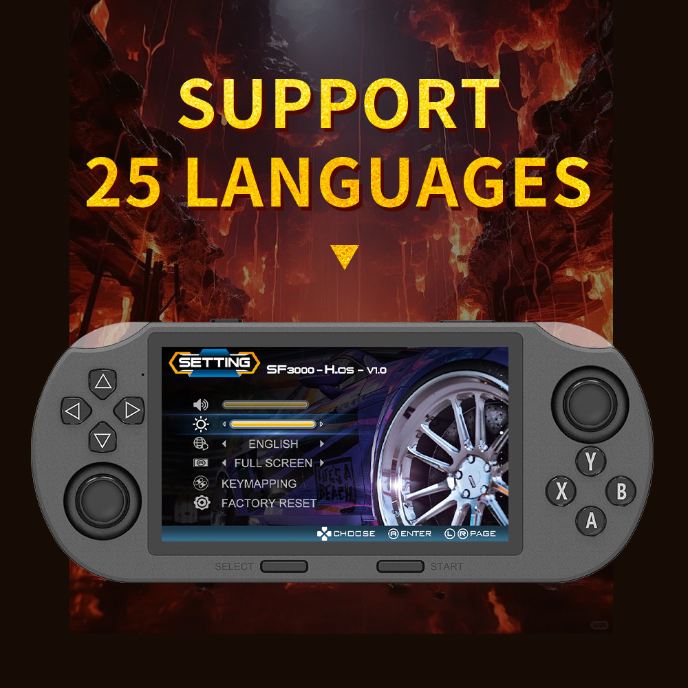 SF3000 Console De Jogos Portátil Tela IPS De 4.5 Polegadas Retro Video ...