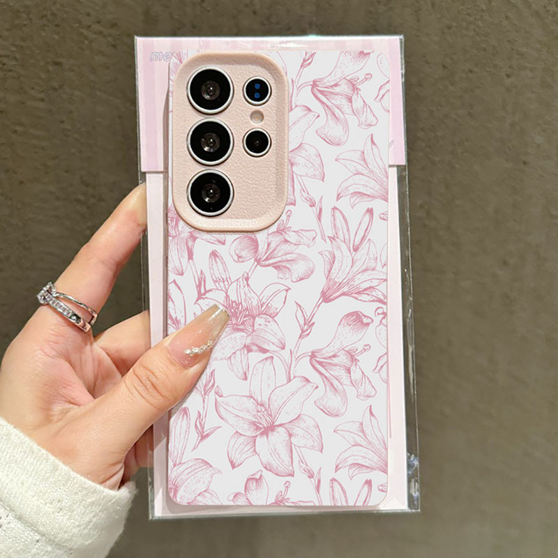 Capa De Telefone Para Samsung A15 A16 A06 A55 A35 A56 A05 A36 A26 A25 A54 A34 A14 Linha Rosa ...