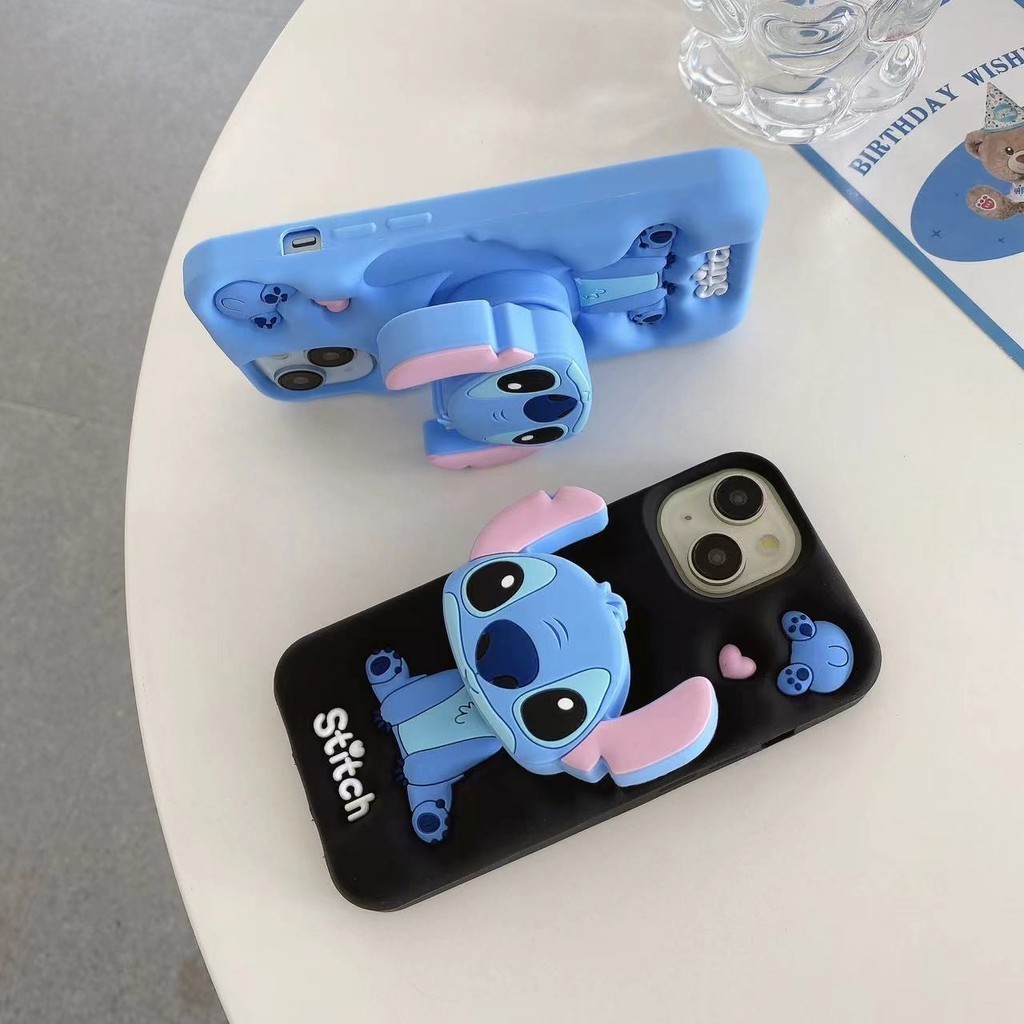 Capinha iphone 11/12/13/14/15 Pro max,Capinha 3d de silicone do stitch ...