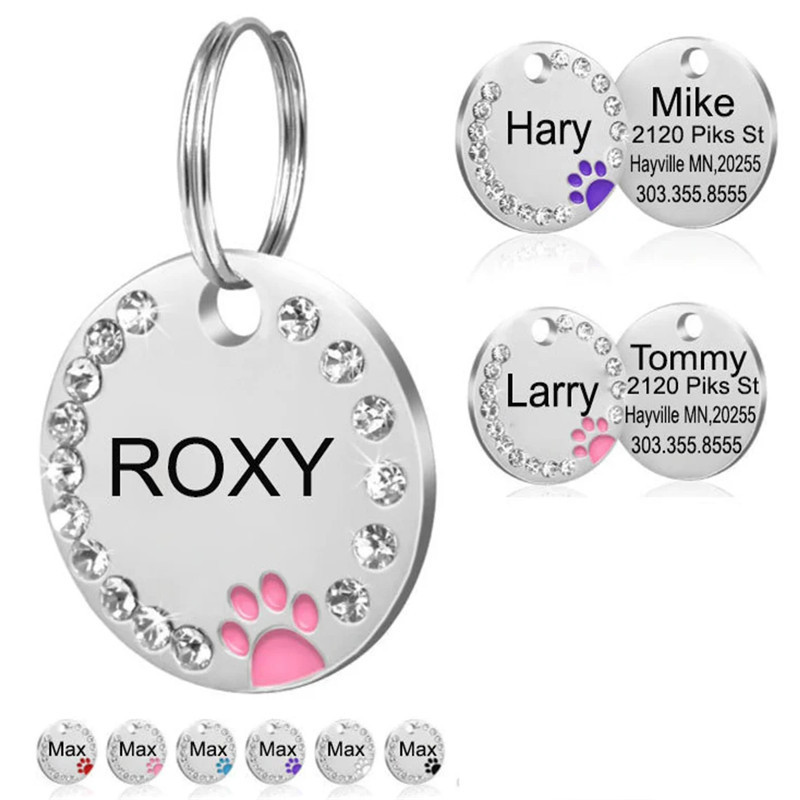 27Pets 』 Dog Tag Personalizado Pet Puppy Cat ID Gravado Acessórios Para ...