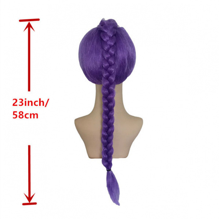 Peruca Mira Cos de Demon Hunters Kpop, Cabelo Longo Liso Rosa Vermelho ...