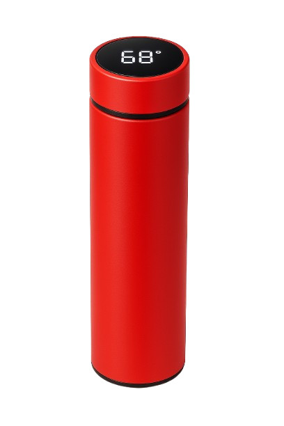 VERMELHO - Normal - Garrafa Térmica com LED e Termômetro (500ml ...