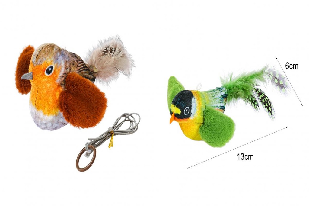 Flapping Wing Cat Toy Interactive with Realistic Chirping Wings Battery ...