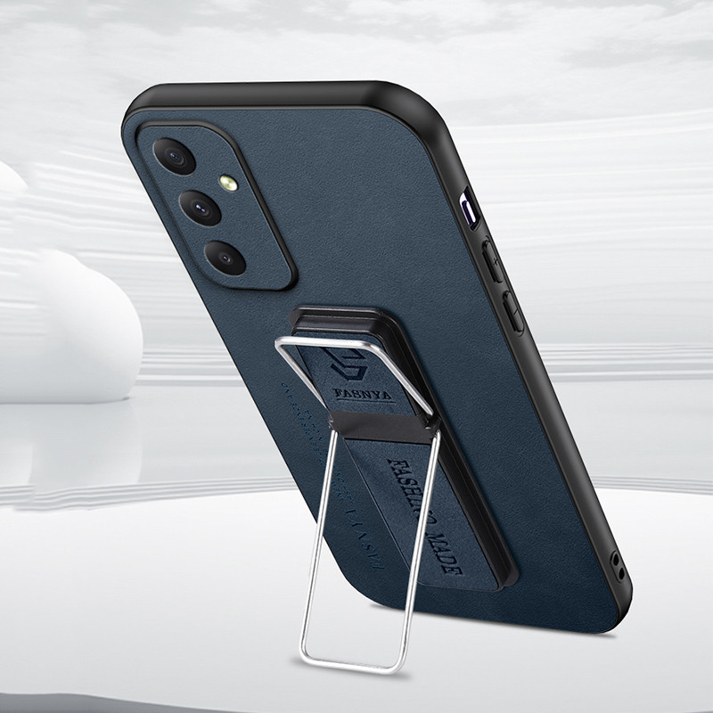 Invólucro Para Samsung Galaxy A15 A25 A35 A55 M15 F15 A16 Capa Traseira De Couro Com Suporte De ...