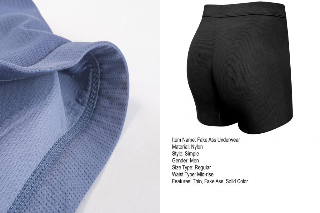 Roupa Íntima De Bunda Falsa Bolsa Convexa Independente Cueca Boxer ...