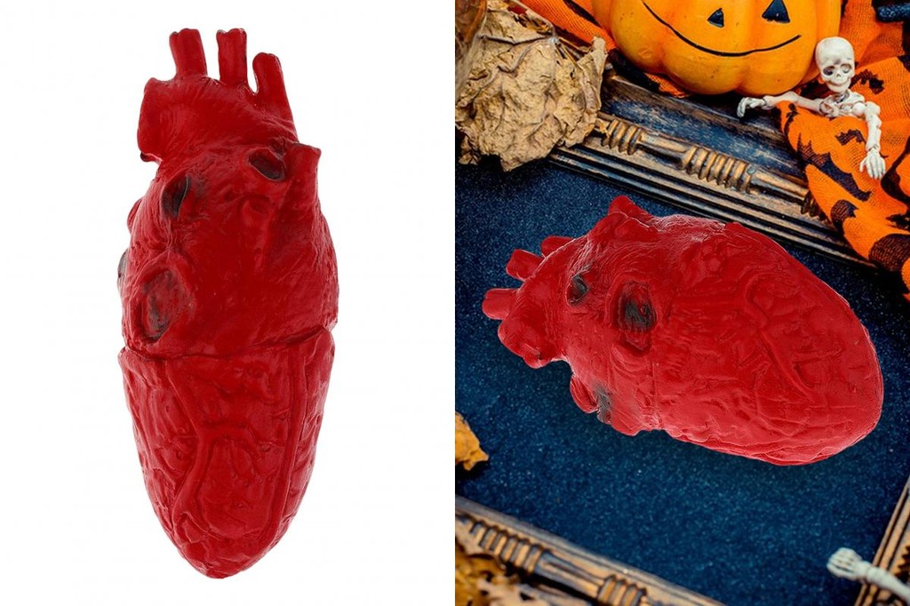 Fake Heart Prop Prank Realistic Human Model for Halloween Decor Haunted ...