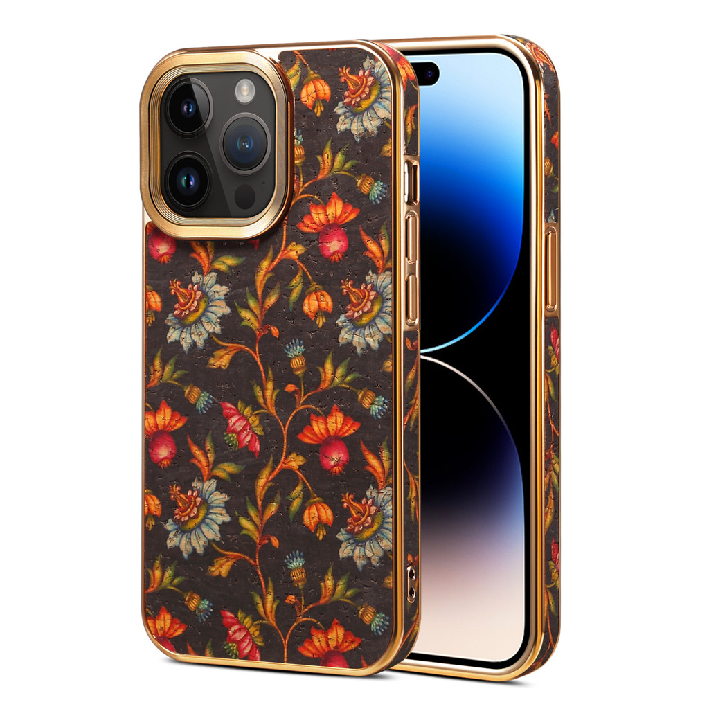 Estilo Flor Córtex Caso De Couro Para iPhone 16 Pro Max 15 14 Plus 13 ...
