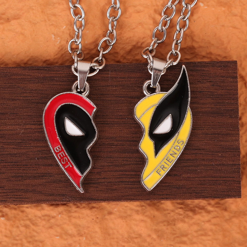 Colar De Casal Deadpool Wolverine Da Moda-Joias Exclusivas Com Pingente ...