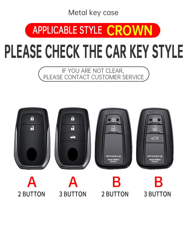 Applicable Toyota Key cover Fortuner Innova Zenix Camry Hilux Rocco ...