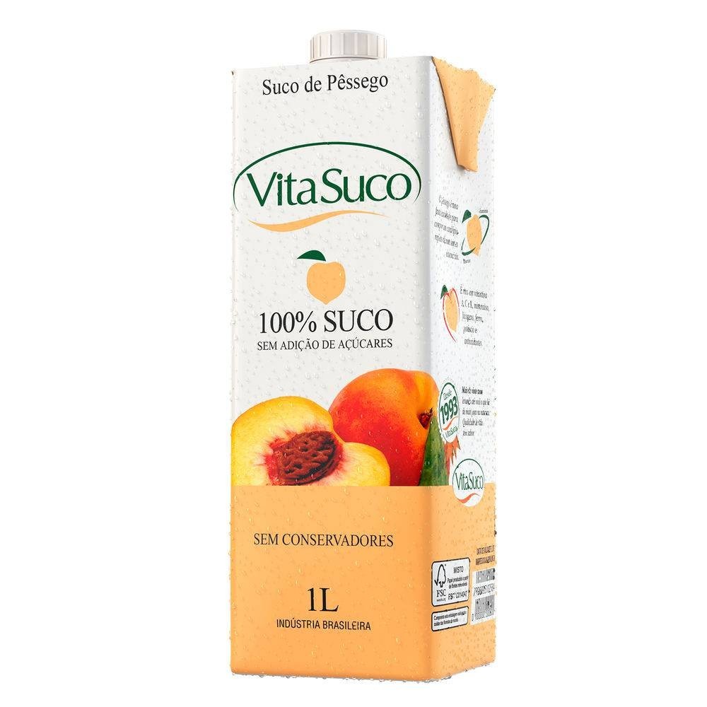 Suco 100% Pêssego 1L - Vita Suco | Shopee Brasil