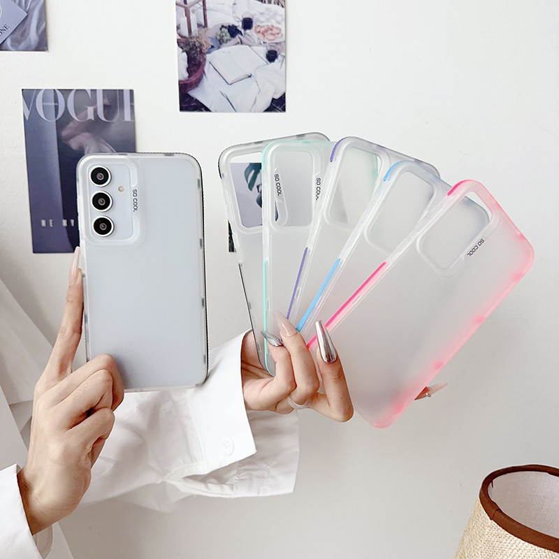 Capa Para Telefone Ultra-Fina Fosca Transparente Samsung Galaxy A13 A14 A15 A23 A25 A34 A35 A55 ...