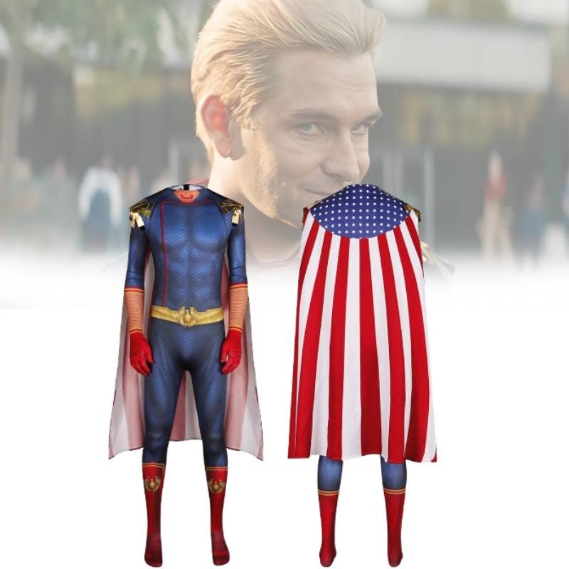 Capa De Cosplay Elegante Azul Homelander Para Palco De Fantasia De ...