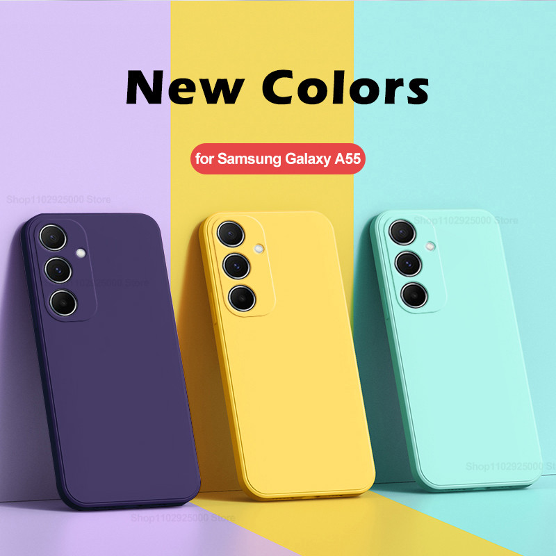 Para Samsung A55 A55 A54 A52 A53 A52 A52S 5G Capa De Silicone Líquido Funda Galaxy A55 A 55 55A ...