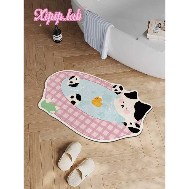 X xiipipippb gatinho coreano estilo creme tapete de banheiro porta de ...