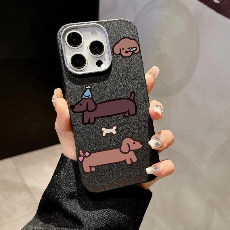Ins Dachshund Stripe Polka Dot Print Case Para Xiaomi Poco C75 C71 C65 C40 M3 X3 Pro X4 X3 GT X3 ...