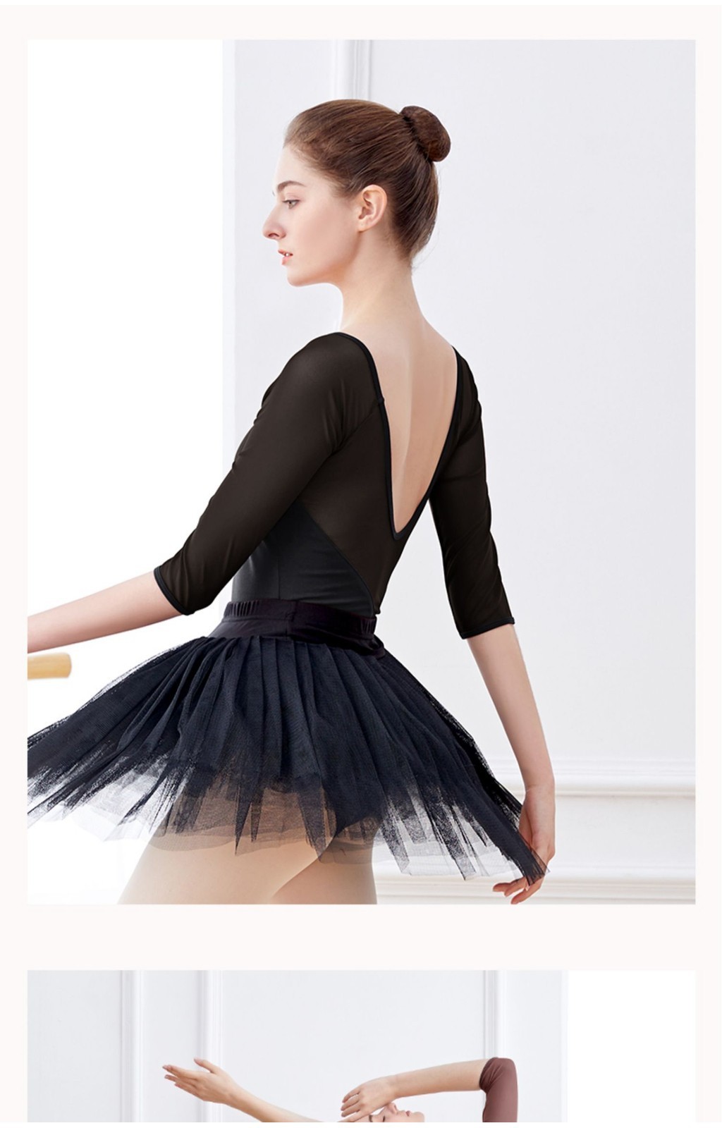 Collant De Balé Adulto Para Mulheres Malha Meninas Algodão Elastano Dança Wear Preto Ginástica ...