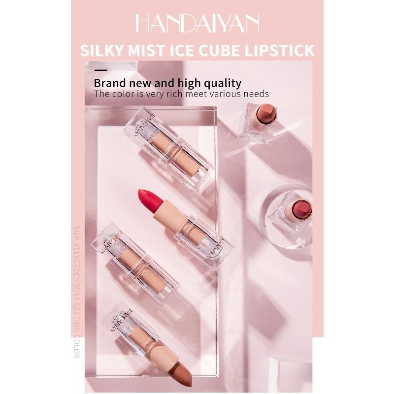 HANDAYAN Batom Fosco Giratório Com Tubo Transparente De 12 Cores-nude E ...