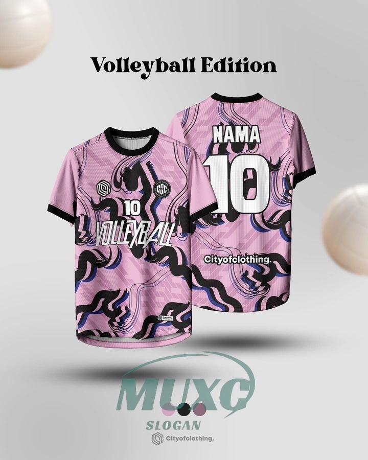 Personalização Gratuita Jersey Volllyball Rosa ! Novo Design 2024 ...