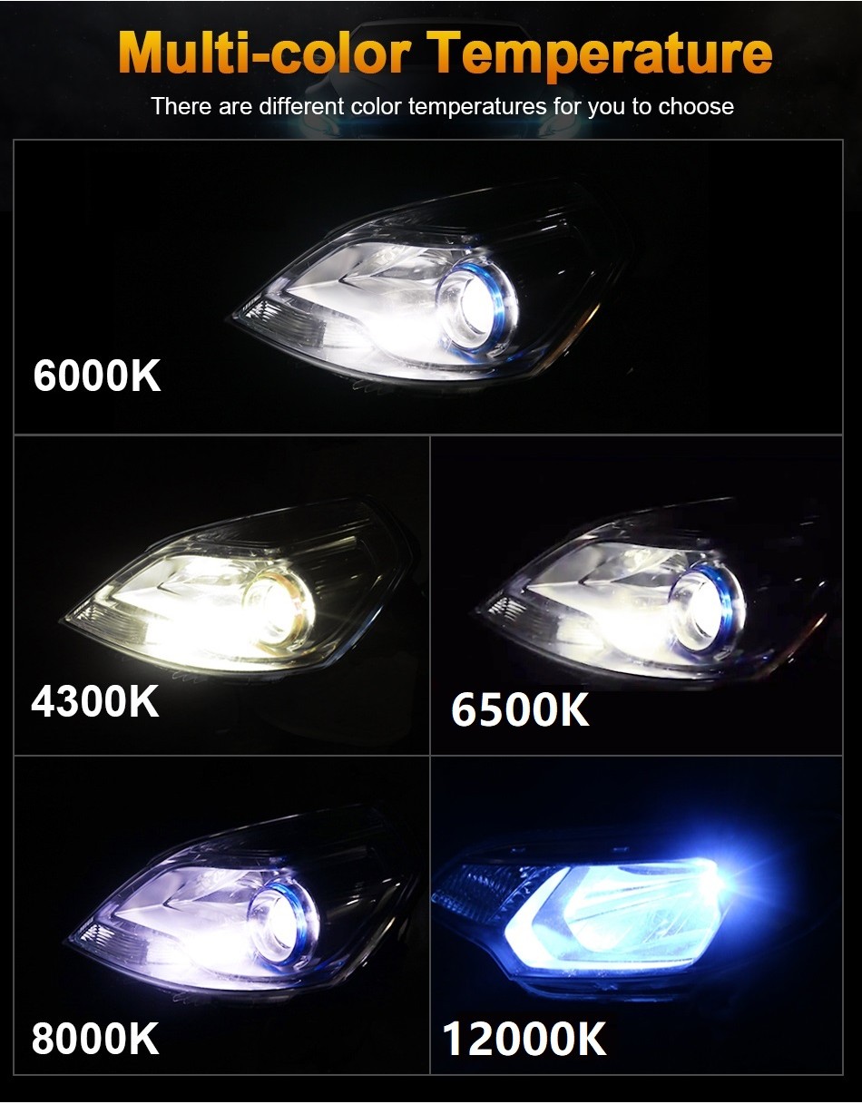 2Pcs Lâmpada LED H11 H8 De Nevoeiro Para Carro H4 H7 H9 H10 H1 9005 HB3 9006 HB4 6000K ...