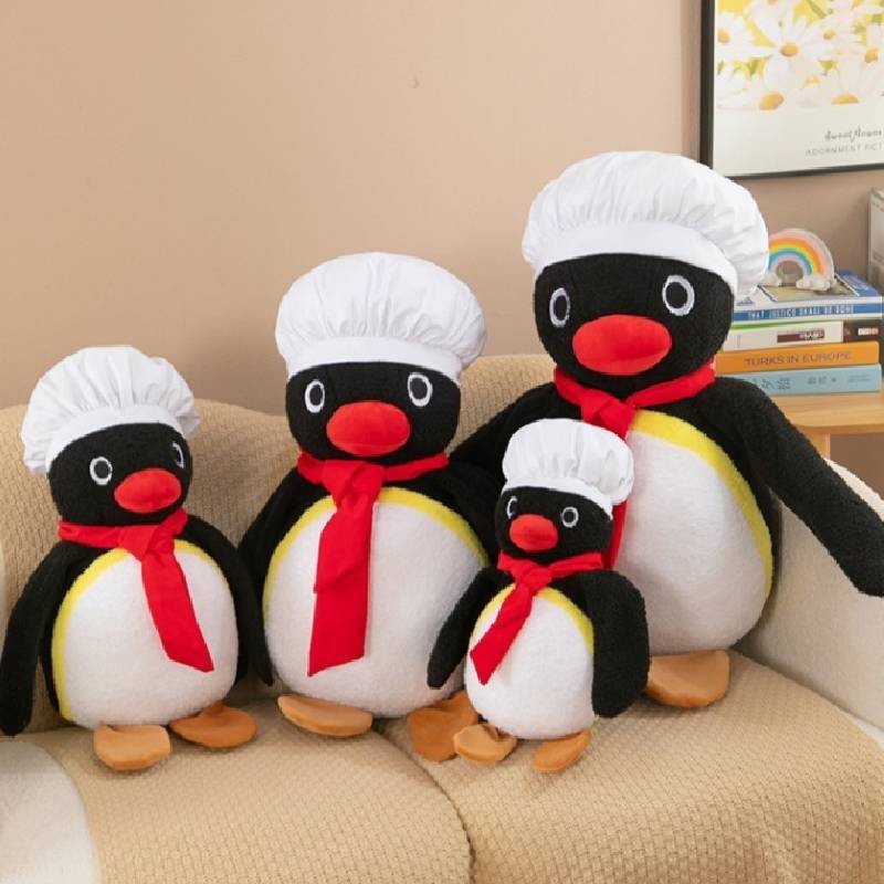 Pingu Chef Delicioso Pinguim Brinquedo De Pelúcia Fofo E Macio Crianças ...