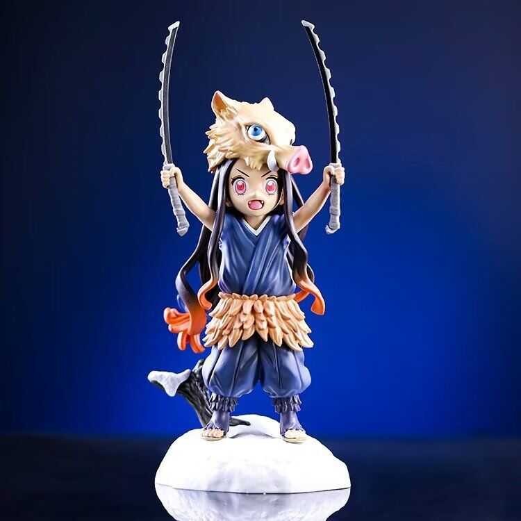Demon Slayer Nezuko COS Inosuke Cabeça De Porco Em Pé Anime Figura ...