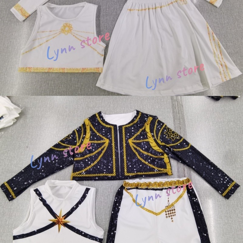 Tamanho infantil KPOP DEMON HUNTERS RUMI ZOEY MIRA Traje e peruca para ...