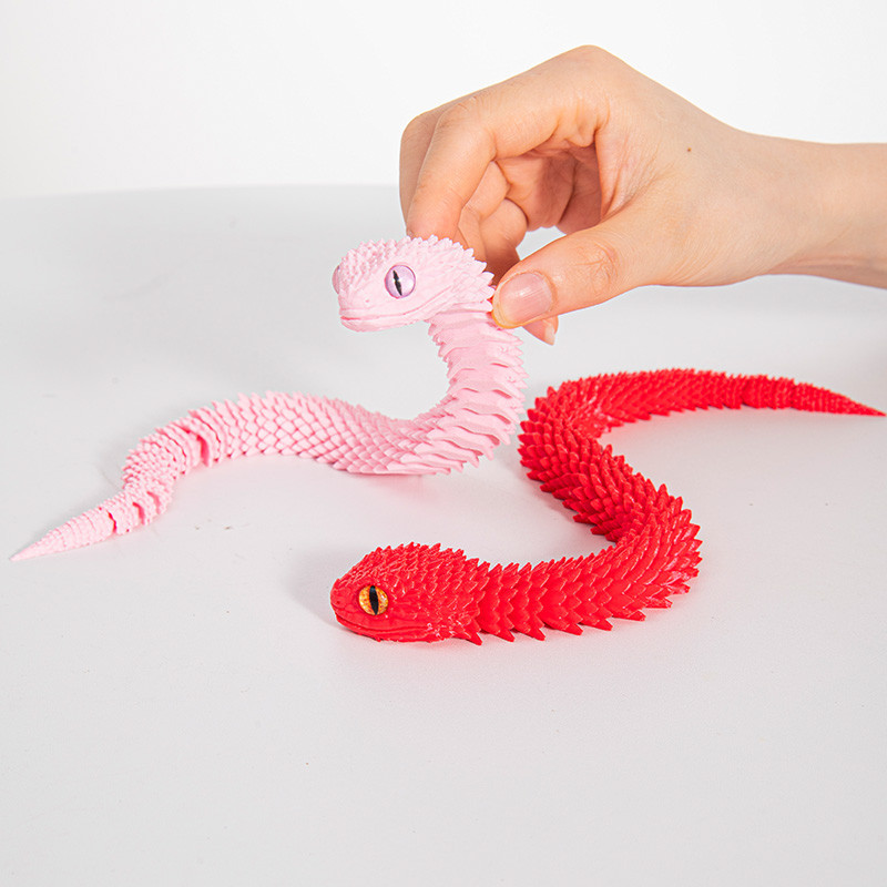 3D Impresso Cobra Brinquedo Fidget Articulações Flexíveis Modelo Viper ...