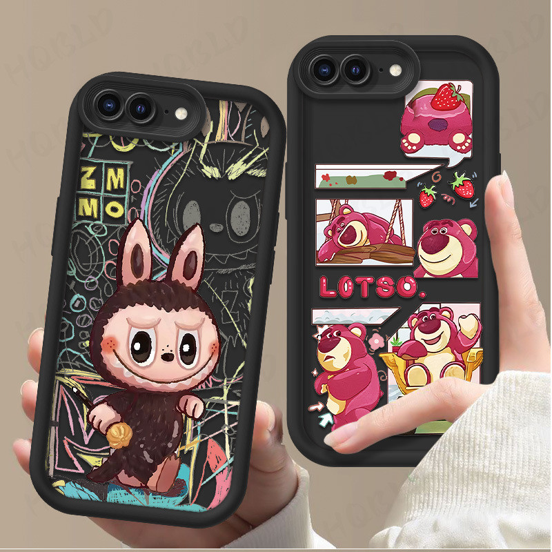 Capa Labubu Fofa De Desenho Animado Para iphone 7 8 6 Plus XS XR X 11 12 13 Pro Max Com Tudo ...