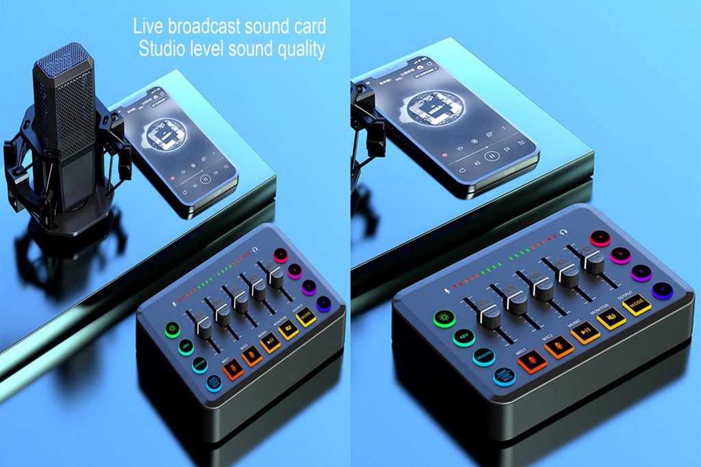 Dj Mixing Board Four-channel Mixer Professional Gaming Audio with ...