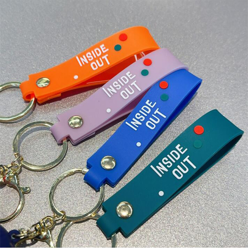 3D Anime Figuras Doll Brain Agent Team INSIDE OUT Cartoon Keychain Ring ...