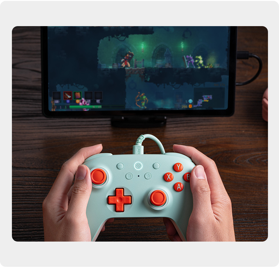 8BitDo-Novo Controlador De Jogos Com Fio 2C Ultimate Para PC , Windows ...