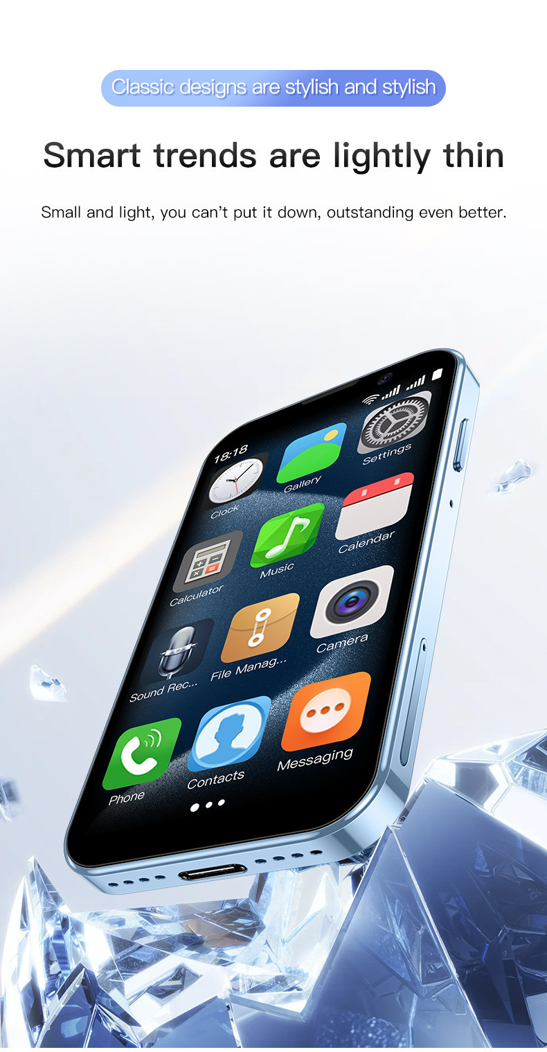 SOYES XS18 Pro Mini Smartphone Android 8.1 2GB RAM 16GB ROM Reconhecimento Facial Duplo SIM ...