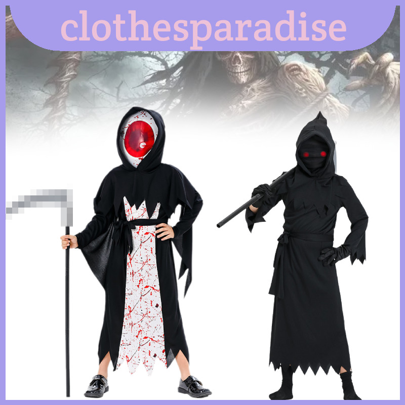 Cosplay Atraente Halloween Grim Reaper Traje Para Jovens Incluídos Com ...