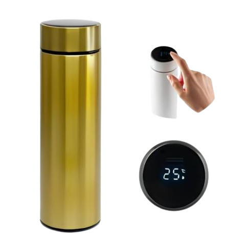 Normal - Garrafa Térmica com LED e Termômetro (500ml) - Dourado ...