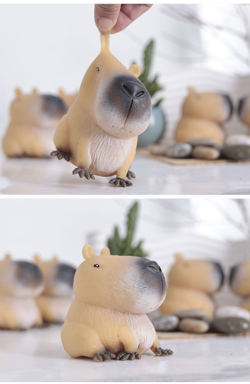 Desenho Animado Capybara Mochi Beliscando Brinquedo Squishy Toy Rebound ...
