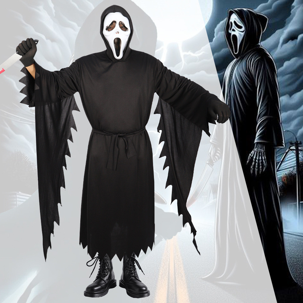 Fantasia De Cosplay Ghostface Scream Com Máscara E Brinquedo Para ...
