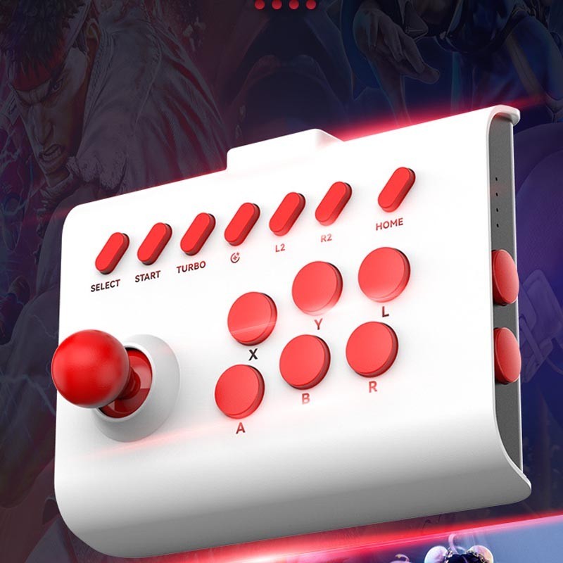 Mini-Consola Sem Fio Bluetooth Arcade Game Joystick Controlador Para PS4/PS3/Nintendo Switch ...