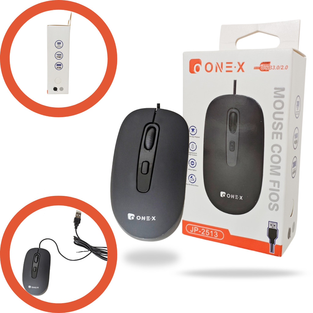 Mouse com Fio Onex JP-2513 | Shopee Brasil