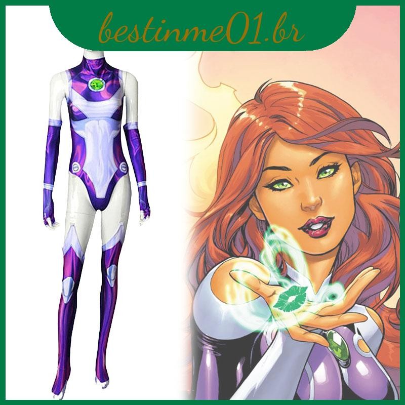 Cosplay Apparel Starfire Fato De Salto Apertado Para Personagens De ...