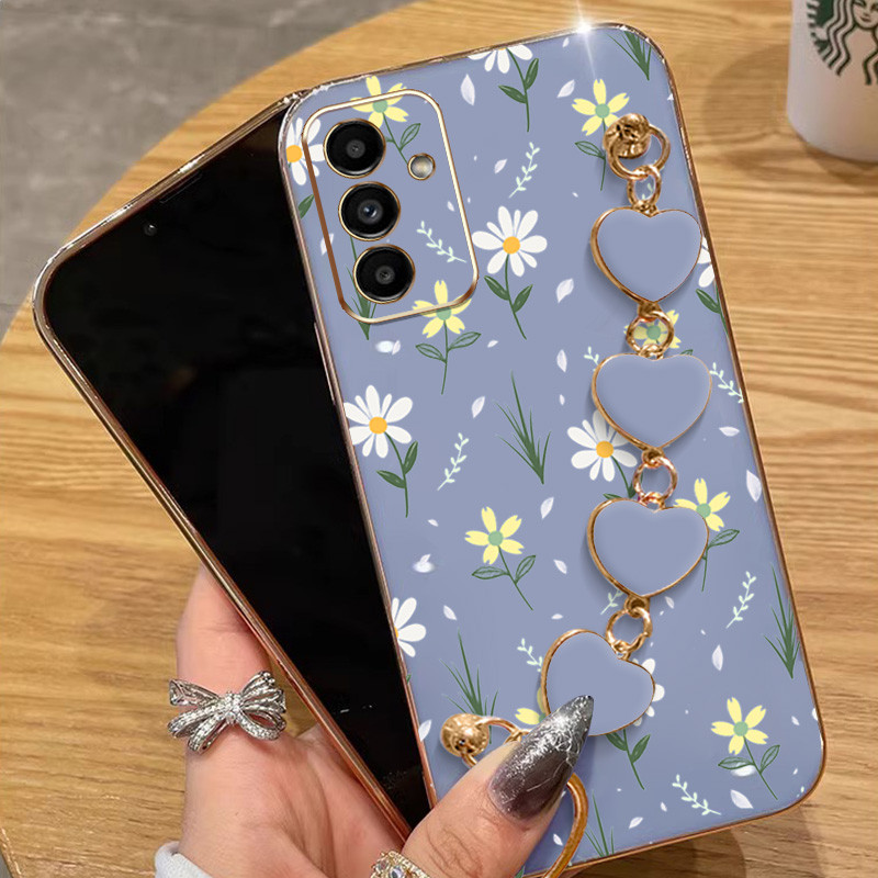 Capa Para Samsung Galaxy A55 A35 A25 A54 A34 A16 5G A15 A14 A13 4G 5G A24 A04S 4G Flores ...