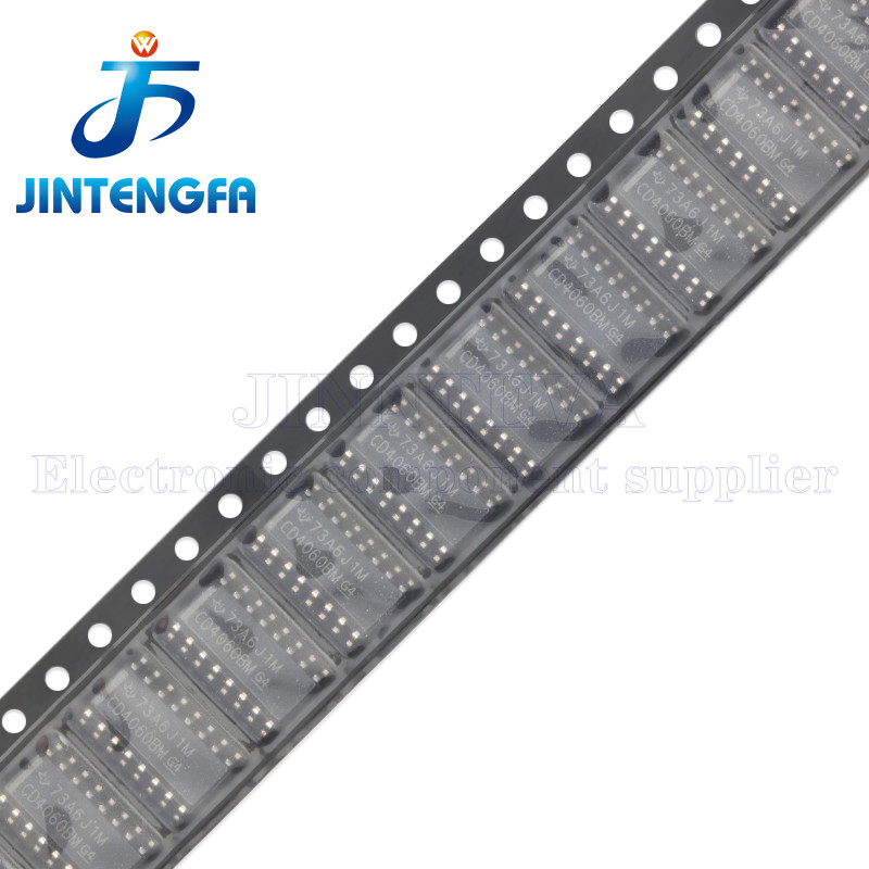 20 Peças CD4060 DIP-16 SOP CD4060BM CD4060BE SMD CMOS 14 Estágios ...
