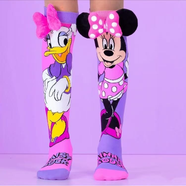 Meias Cartoon 3D Infantil Cano Alto Desenho Animado Meia Cosplay ...